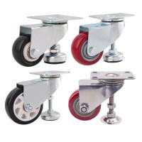 China Installation Height 90mm/103mm/128mm/155mm 2inch Level Adjust Scaffold Caster Wheel for sale