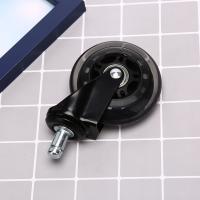 China 103mm Installation Height Black PU Transparent Casters for Long Lasting Office Chair for sale