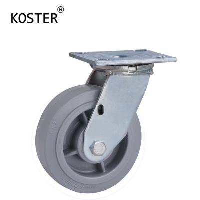 China Industry Trolley Customized Request for Heavy Duty Rigid Rotary Brake and TPR Caster Wheel for sale