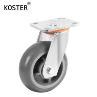 China Industry Trolley Customized Request for Heavy Duty Rigid Rotary Brake and TPR Caster Wheel for sale