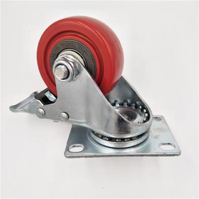 China Customized Request for Industry Barrow Wheels Double Bearing Red Plastic Wheel Caster for sale