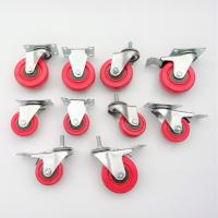 China Customized Request for Industry Barrow Wheels Double Bearing Red Plastic Wheel Caster for sale
