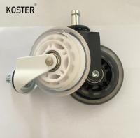 China Wear Resistant Silicone 3inch 75mm White PU Transparent Casters for Furniture Wheels for sale