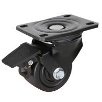 China Brake With Brake Heavy Duty Zinc Plated Low Gravity 3inch 4inch 600kg Caster Wheel for sale
