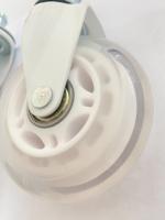 China Wear Resistant Silicone 3inch 75mm White PU Transparent Casters for Furniture Wheels for sale