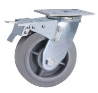 China 350kg 4-8inch Heavy Duty Industry Shopping Trolley with TPR Caster and Rigid Brake for sale