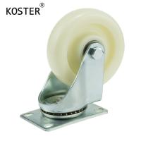China 4 Inch Swivel Instrumental Caster with White Locking PP/PA Nylon Industrial Wheels for sale