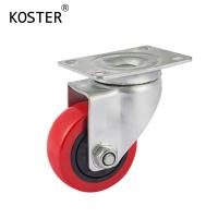 China PU Wheel Industrial Caster Swivel Plate with Side Brake 4