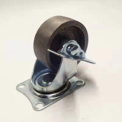 China Plastic Material Flat Furniture Caster Wheel in 75mm Diameter with Customized Request for sale