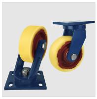 China 1000kg High Load Heavy Duty Red Iron Core Nylon Castor Wheel with Roller Bearing Type for sale