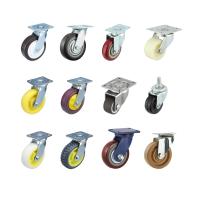 China Customization Industrial Trolley PVC Caster Wheel Top Plate Size 92*64mm with Brake for sale
