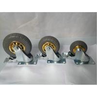 China 100mm/125mm/150mm/200mm Golden Caster Wheel with Brake and Locking Mechanism for sale
