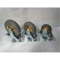 China 100mm/125mm/150mm/200mm Golden Caster Wheel with Brake and Locking Mechanism for sale