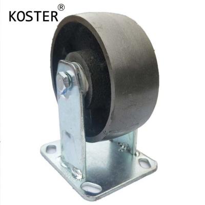 China 4 5 6 8 Inch Heavy Duty Cast Iron Castor Wheels for Industrial Material Handling for sale
