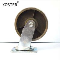 China 4 5 6 8 Inch Heavy Duty Cast Iron Castor Wheels for Industrial Material Handling for sale