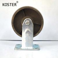 China 4 5 6 8 Inch Heavy Duty Cast Iron Castor Wheels for Industrial Material Handling for sale