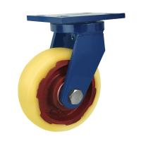 China 1000kg to 1.2 Ton Red Iron Core Nylon Caster Wheel with 50mm Thickness and Roller Bearing for sale