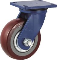 China 125mm Heavy Duty Bolt Furniture Caster with Brake Hole Distance 12*8.2mm Maximum Load 130kg for sale