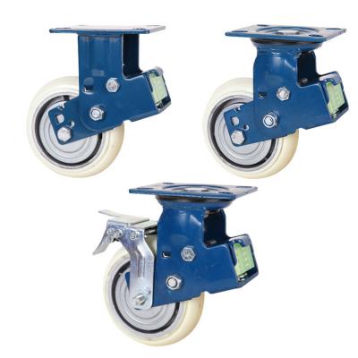 China Medium Heavy Duty Rotating Wheel Caster with Swivel Brake and Long-lasting PU Material for sale