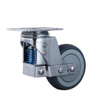 China Zinc Plated 5 Inch Fixed Shock Absorption Medium Duty Shock Absorber Caster and Wheel for sale