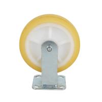 China Products 8inch Diameter TPR Heavy Duty Swivel Lock Caster Wheel in Yellow Transparent for sale