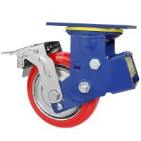 China 8 Inch Heavy Duty Industrial Rotating Wheel Swivel Caster with Shock Absorption TPR/PVC for sale