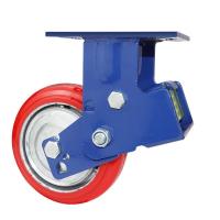 China 8 Inch Heavy Duty Industrial Rotating Wheel Swivel Caster with Shock Absorption TPR/PVC for sale