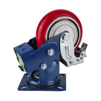 China 8 Inch Heavy Duty Industrial Rotating Wheel Swivel Caster with Shock Absorption TPR/PVC for sale