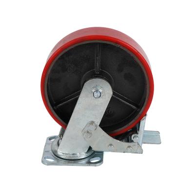 China Vintage Scaffold 200mm Diameter Heavy Duty Swivel Castor Wheels with 600kg Capacity for sale