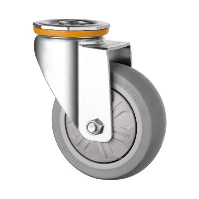 China Bearing Type Ball Bearing TPR Chair Caster Wheel 5 Inch for Heavy Duty Furniture for sale
