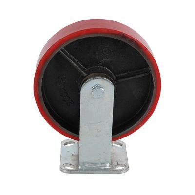 China 100mm/150mm/200mm Swivel Brake PU Wheels Caster for Heavy Duty Cableway Trolley Hanger for sale