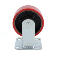 China 100mm/150mm/200mm Swivel Brake PU Wheels Caster for Heavy Duty Cableway Trolley Hanger for sale