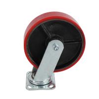 China 100mm/150mm/200mm Swivel Brake PU Wheels Caster for Heavy Duty Cableway Trolley Hanger for sale