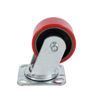 China 100mm/150mm/200mm Swivel Brake PU Wheels Caster for Heavy Duty Cableway Trolley Hanger for sale