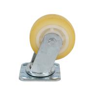 China 100mm/125mm/150mm/200mm Diameter Yellow Transparent TPR Heavy Duty Swivel Lock Caster for sale