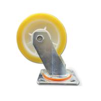 China 100mm/125mm/150mm/200mm Diameter Yellow Transparent TPR Heavy Duty Swivel Lock Caster for sale