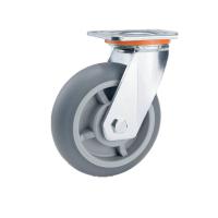 China Screw Rod Universal Medium Type Iron Core Caster with 75mm/100mm/125mm Plastic Wheel for sale