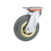 China Double Bearing Industrial Caster with PVC Wheel 32mm Thickness Hole Distance 12*8.2mm for sale