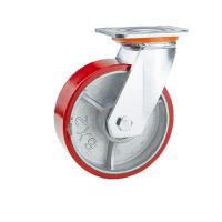 China Double Bearing Industrial Caster with PVC Wheel 32mm Thickness Hole Distance 12*8.2mm for sale