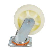 China 4inch 5inch 6inch 8inch Heavy Duty White Rubber Iron Casters Wheels for Heavy Machinery for sale