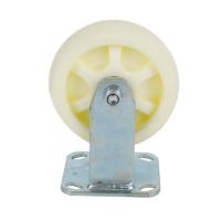 China 4inch 5inch 6inch 8inch Heavy Duty White Rubber Iron Casters Wheels for Heavy Machinery for sale