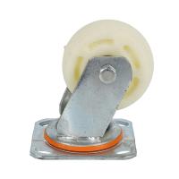 China 4inch 5inch 6inch 8inch Heavy Duty White Rubber Iron Casters Wheels for Heavy Machinery for sale