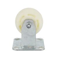China 4inch 5inch 6inch 8inch Heavy Duty White Rubber Iron Casters Wheels for Heavy Machinery for sale
