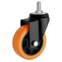 China 4 5 6 8 Inch Static Trolley Rubber Oil Proof Caster Wheel with 92*64mm Top Plate Size for sale