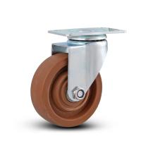China 4 5 6 8 Inch Static Trolley Rubber Oil Proof Caster Wheel with 92*64mm Top Plate Size for sale