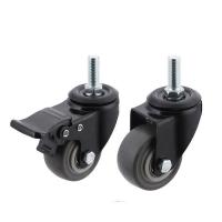 China 4 5 6 8 Inch Static Trolley Rubber Oil Proof Caster Wheel with 92*64mm Top Plate Size for sale