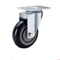 China 4 5 6 8 Inch Static Trolley Rubber Oil Proof Caster Wheel with 92*64mm Top Plate Size for sale