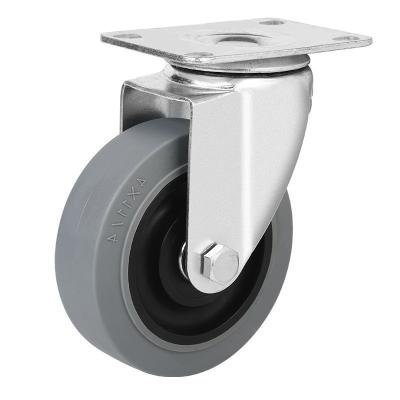 China High Load Capacity 4 Inch TPR Caster for Rigid Industrial Applications 130kg Maximum for sale