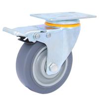 China Industry Trolley Grey Plastic Caster Wheel with US Currency and 130kg Load Capacity for sale