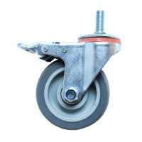 China Industry Trolley Grey Plastic Caster Wheel with US Currency and 130kg Load Capacity for sale